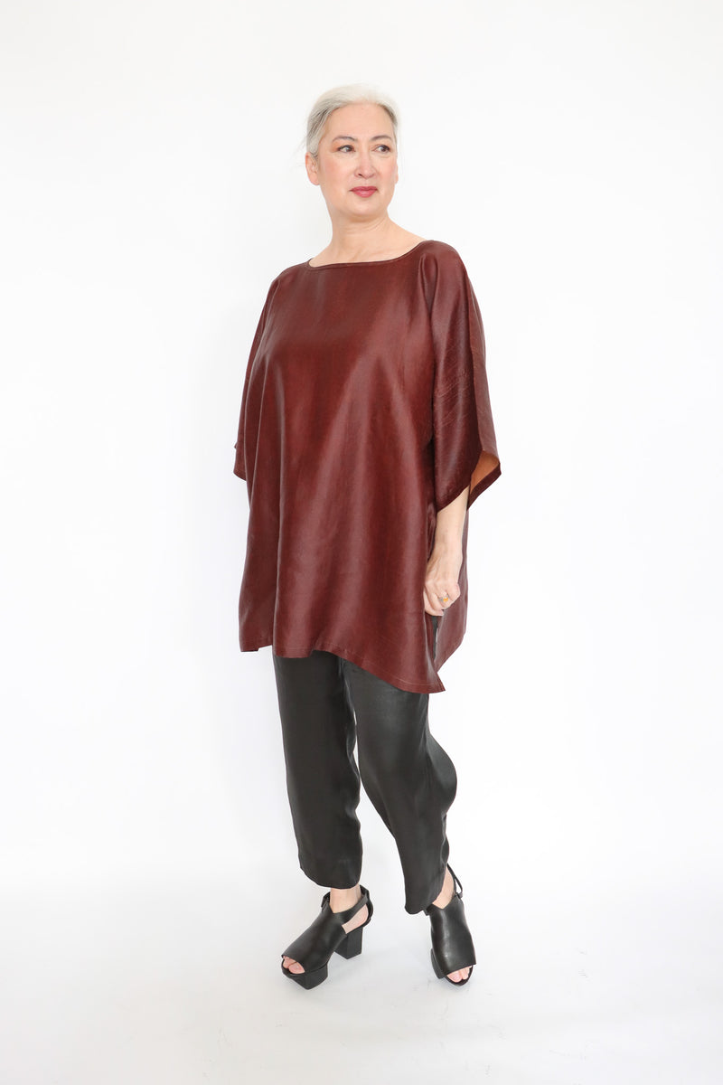 Noir Mud Silk Habotai Rust Tunic – ATELIER957